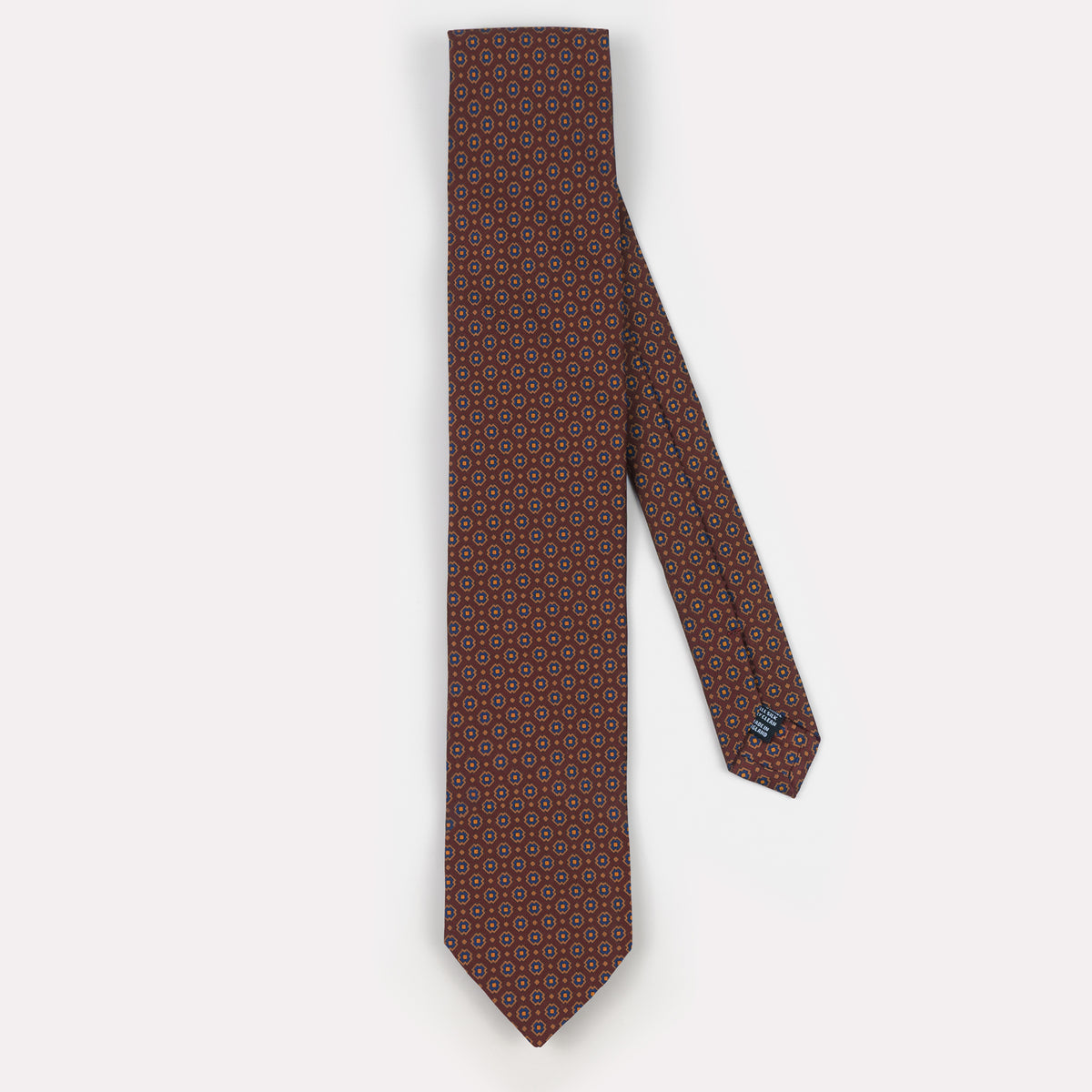 Burgundy, Bronze & Navy Repeat Madder Silk Tie – Rampley and Co