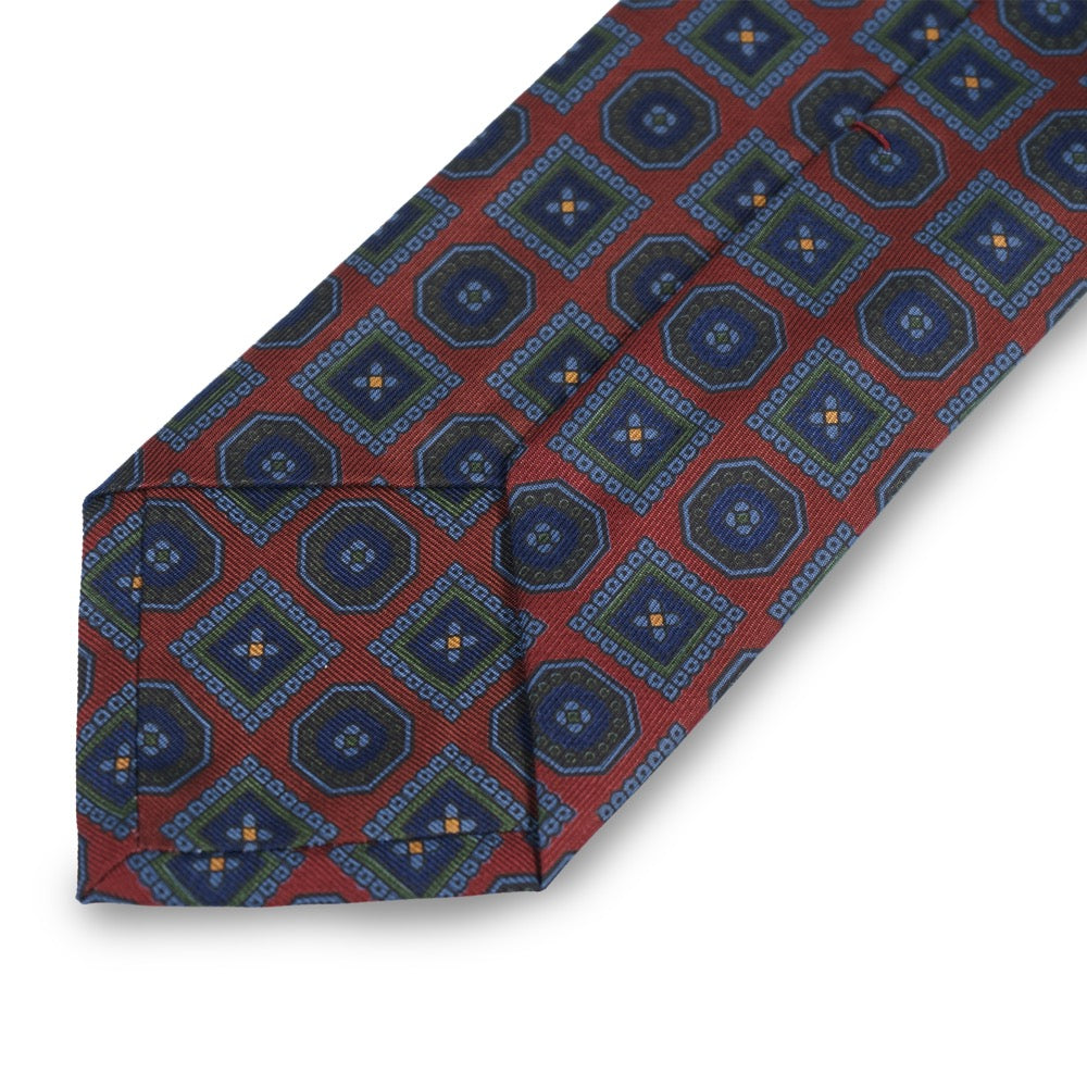 Red & Green Medallion Madder Silk Tie – Rampley and Co