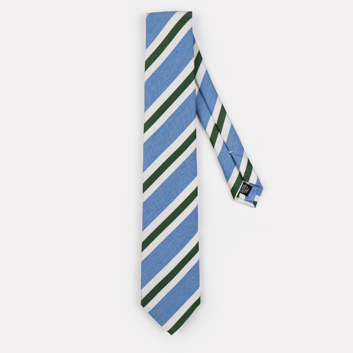 Blue, White & Green Stripe Tie – Rampley and Co