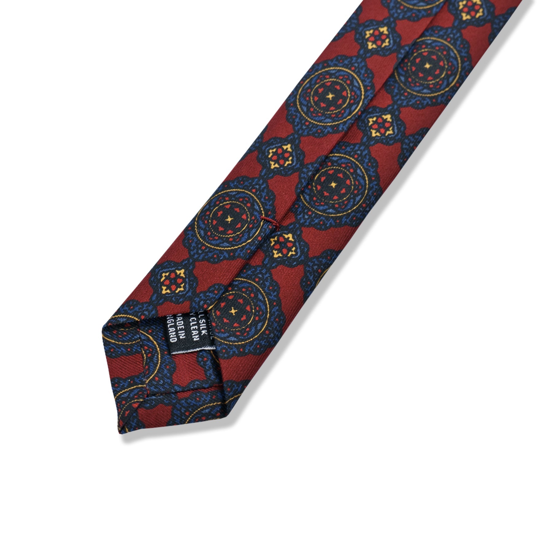 Burgundy & Navy Medallion Madder Silk Tie – Rampley and Co