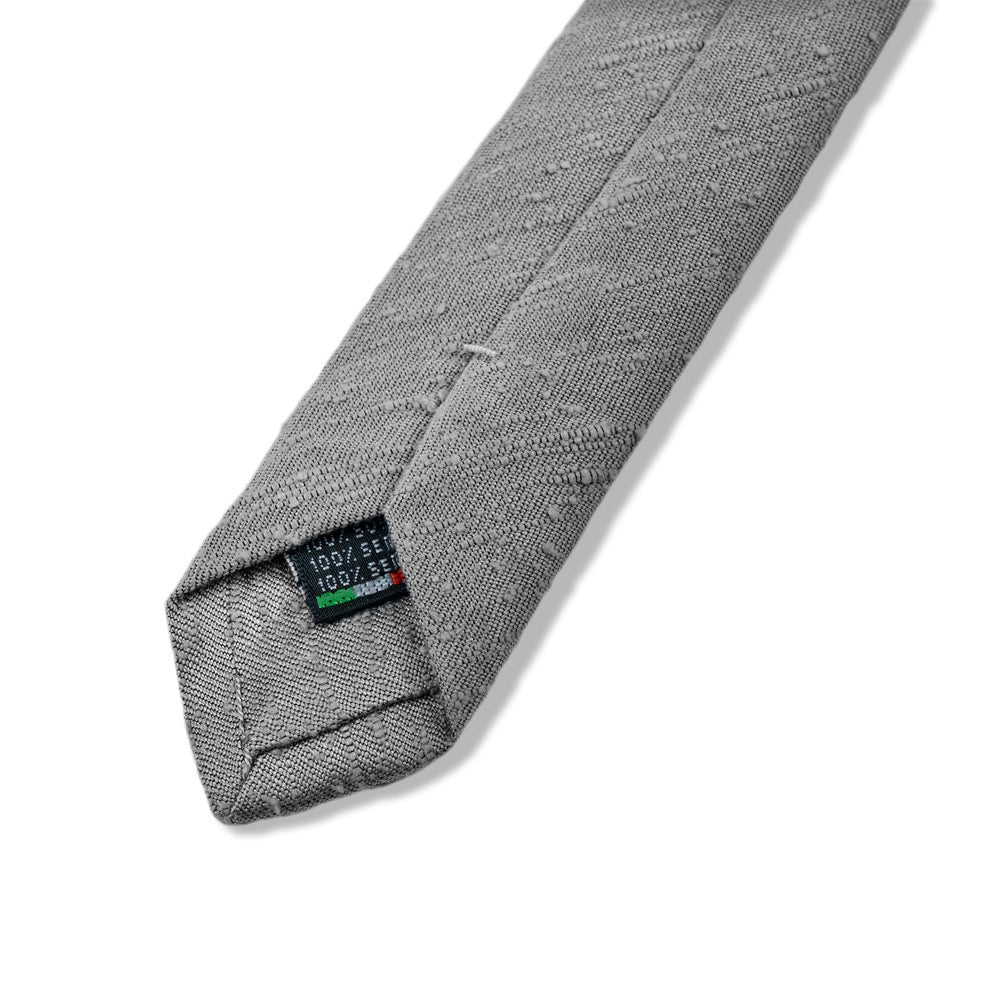 Grey Shantung Silk Tie – Rampley and Co