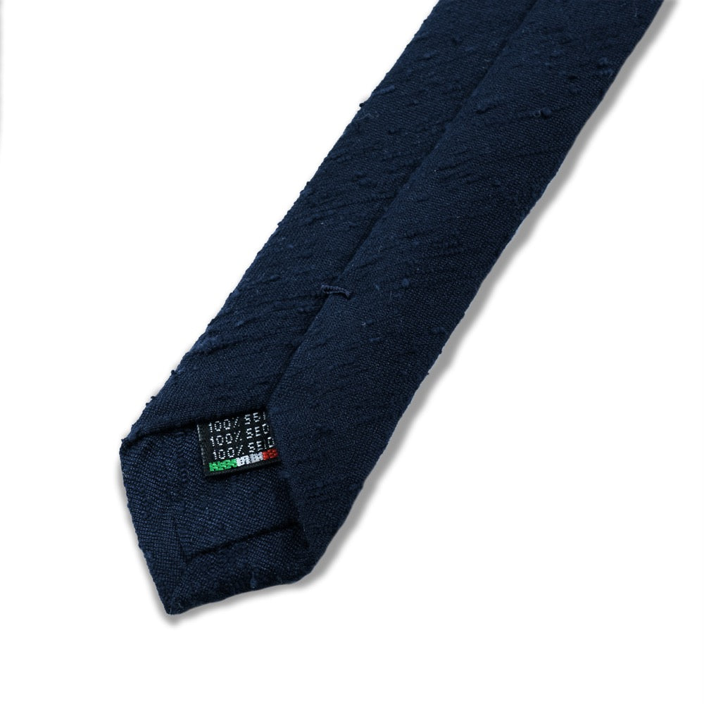 Navy Shantung Silk Tie – Rampley and Co