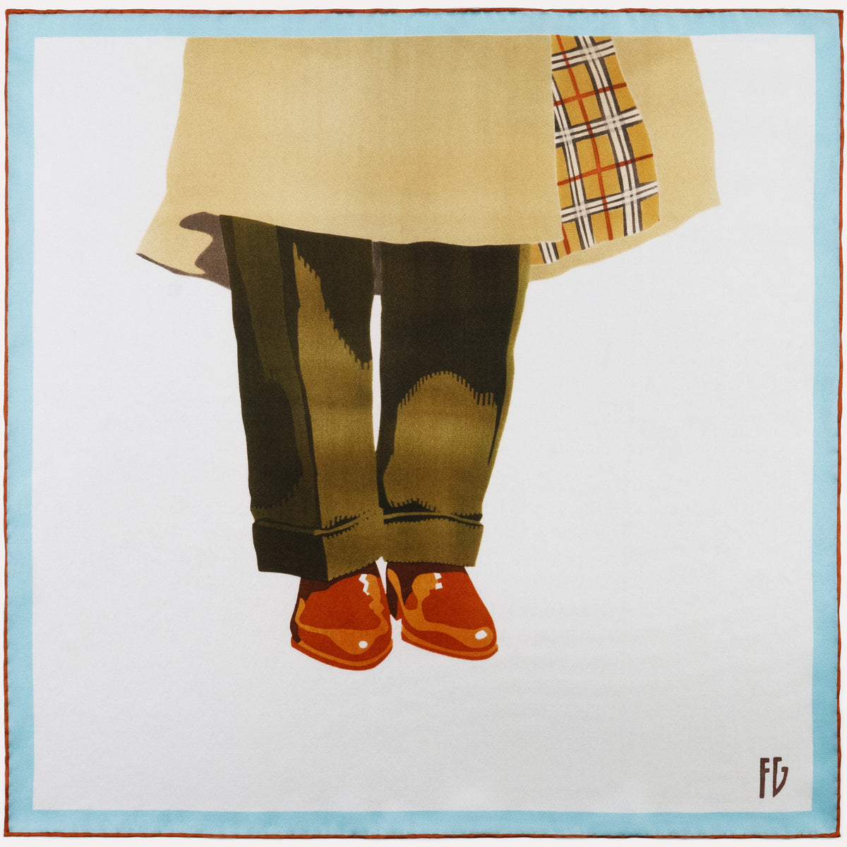 ‘Ochre’ Pocket Square – Rampley and Co