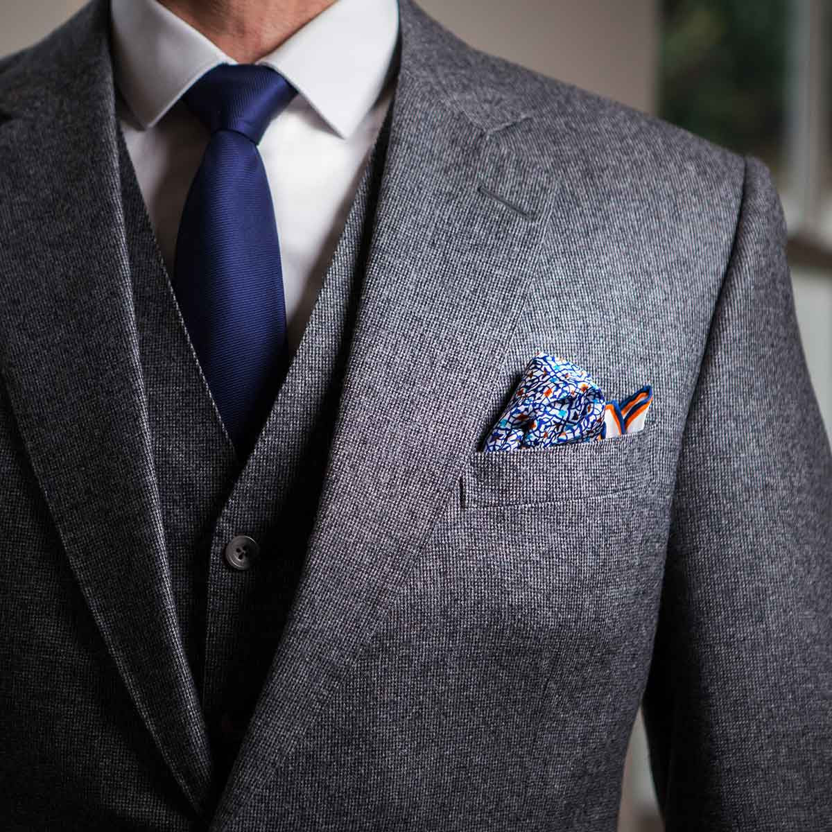 Blue Arabesque Tile Pocket Square – Rampley and Co