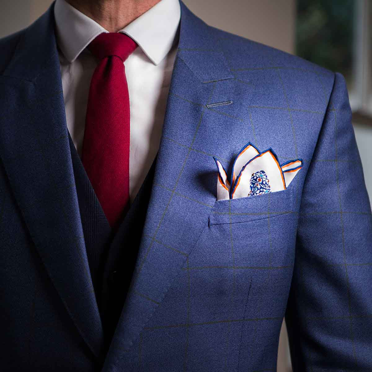 Blue Arabesque Tile Pocket Square – Rampley and Co