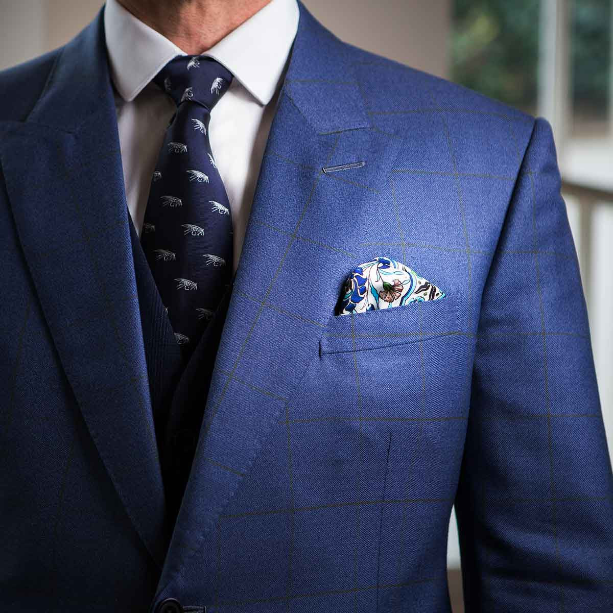 Blue & Green Ottoman Tile Pocket Square – Rampley and Co