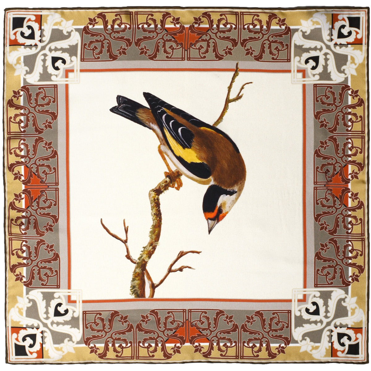Goldfinch by William Lewin Pocket Square – Rampley and Co