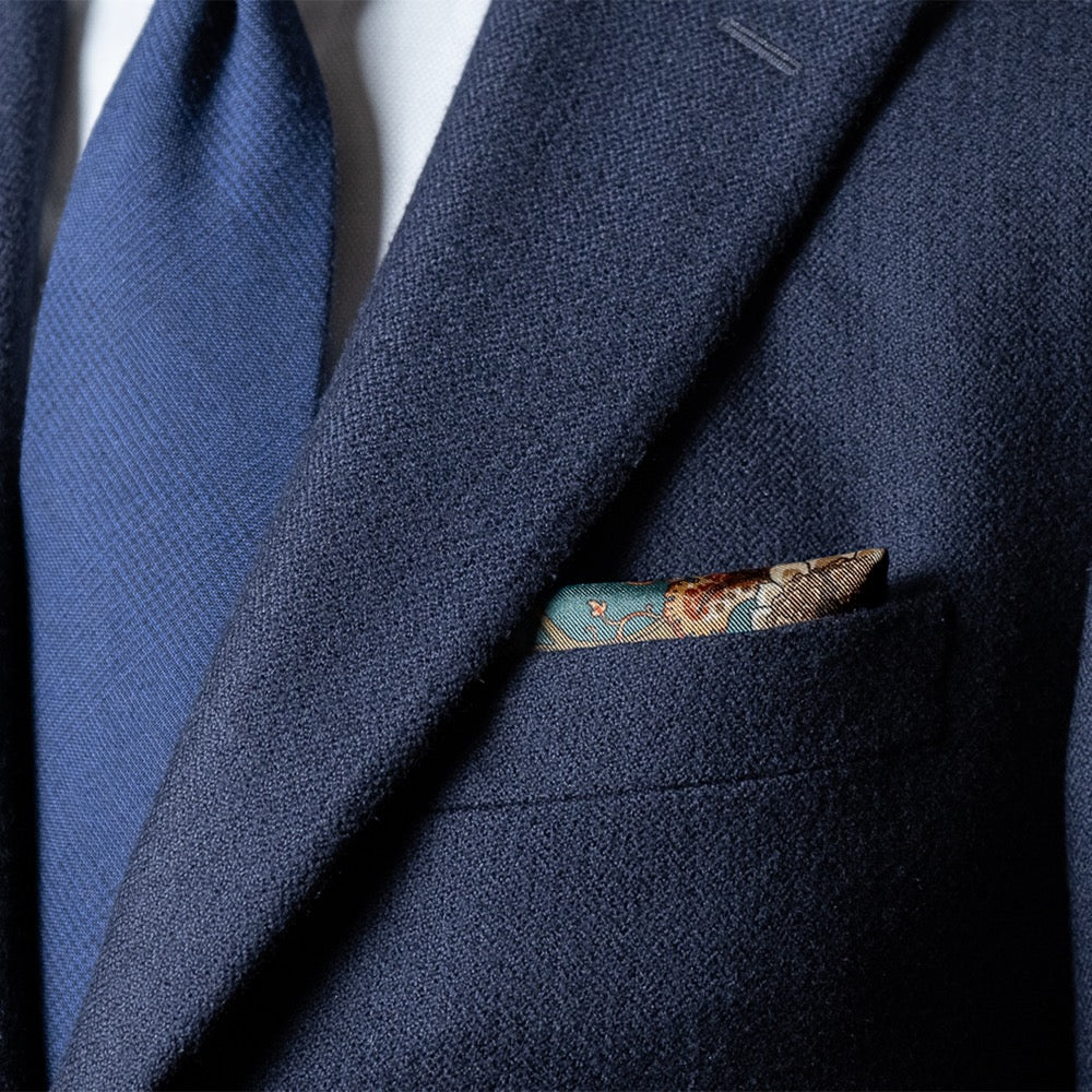 Jannah, Teal Pocket Square – Rampley and Co