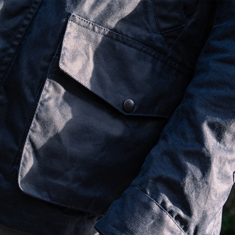 The Holbrook - Navy Wax Jacket – Rampley and Co