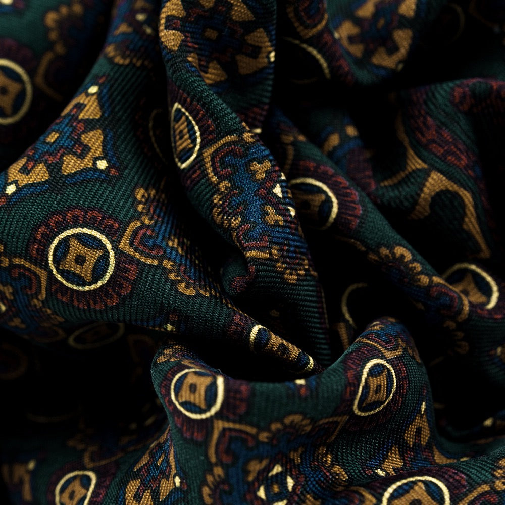 Racing Green & Bronze Madder Silk Pocket Square – Rampley and Co
