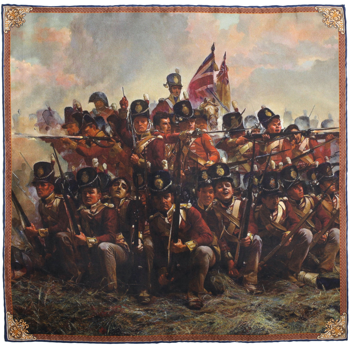 The 28th Regiment at Quatre Bras Pocket Square – Rampley and Co