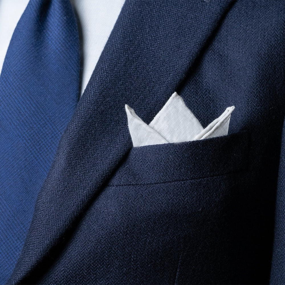 White Linen Pocket Square – Rampley and Co
