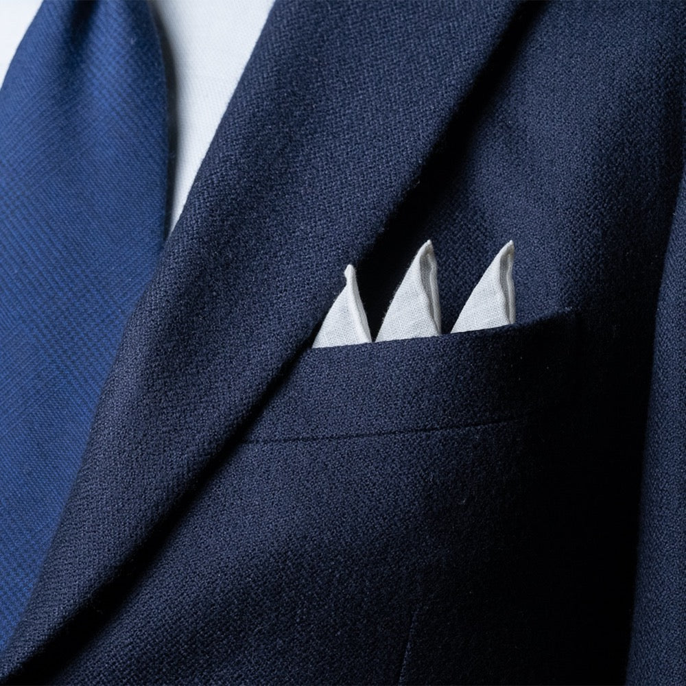 White Linen Pocket Square – Rampley and Co